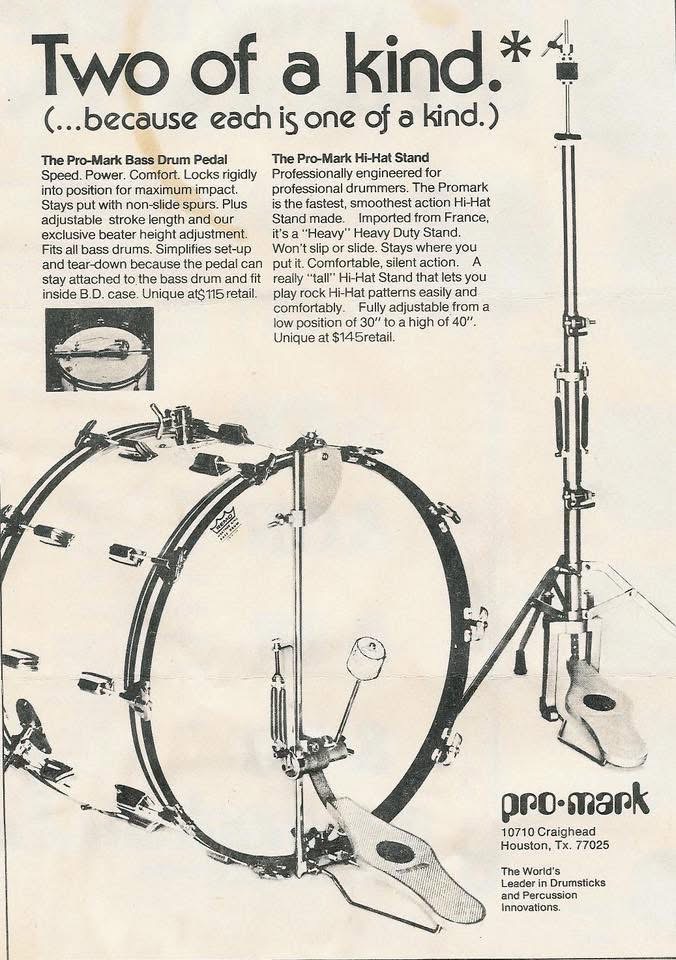 Pro-Mark Jacques Cappelle Bass Drum Kick Pedal mounting plate Vintage ...
